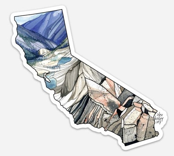 California Sticker, 5.4" x 5" Die Cut – Alex Bailey Art